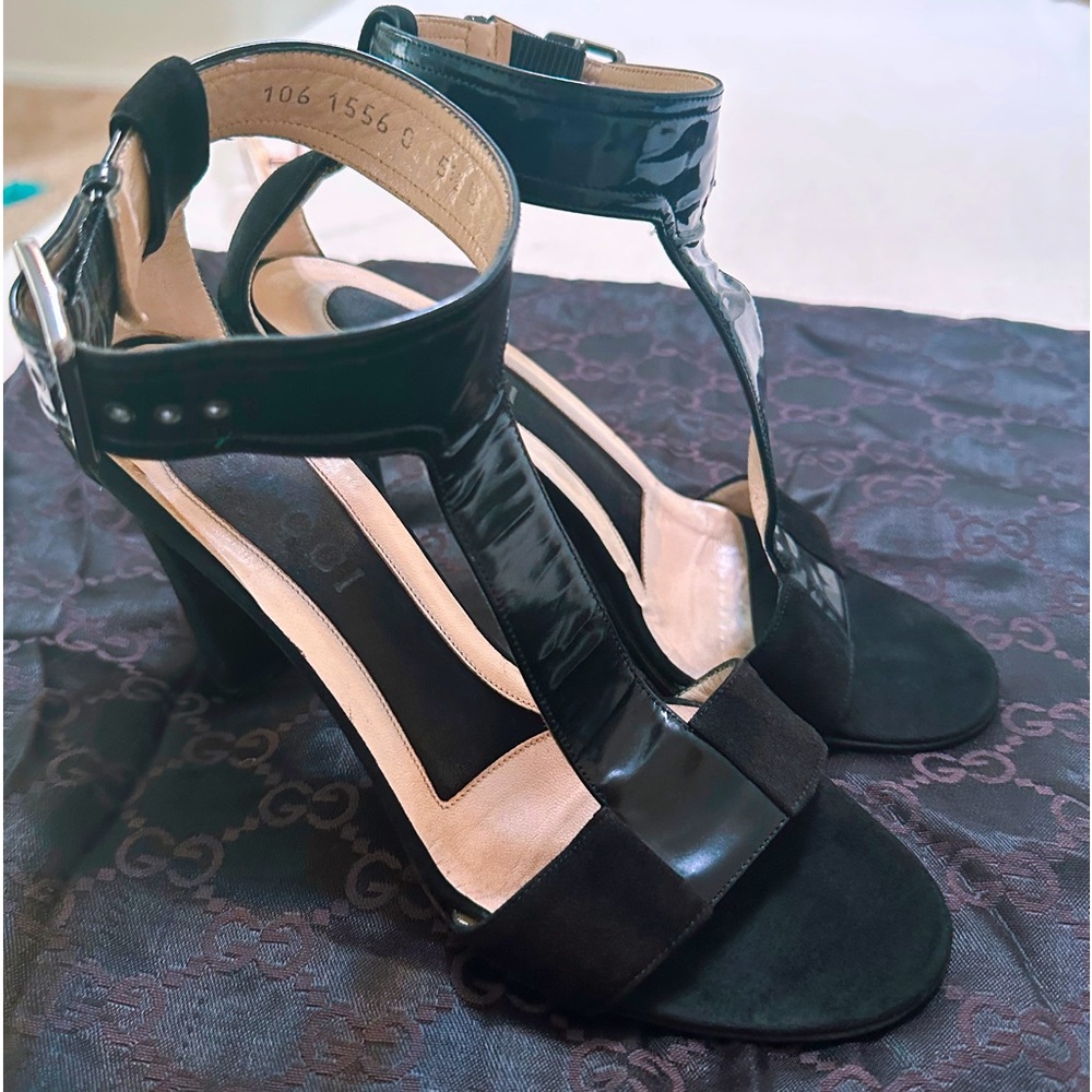 Gucci High-Heel Strappy Sandals Black - Gem